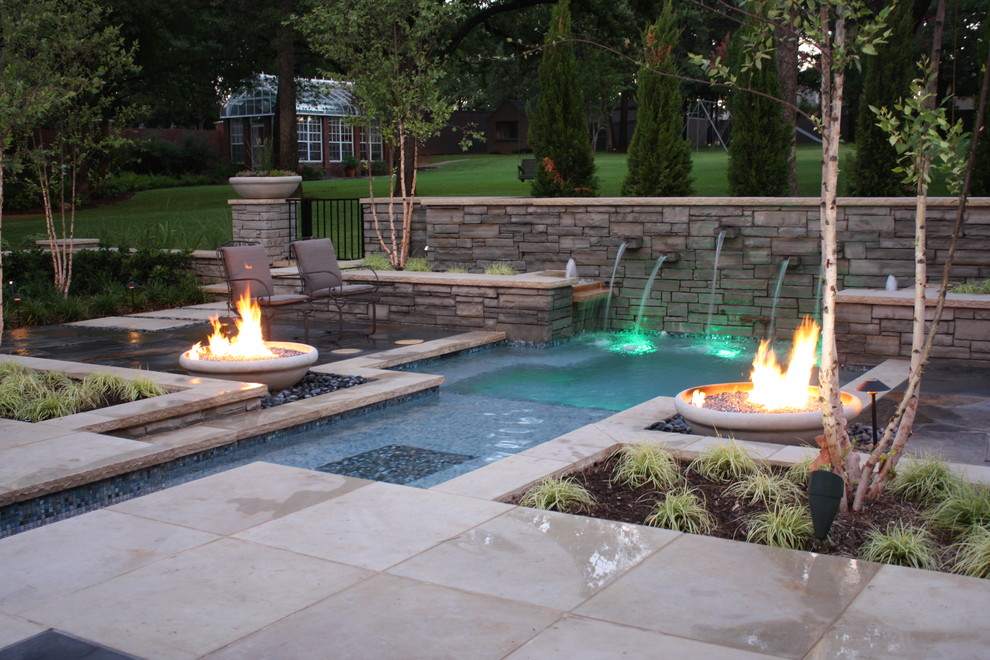 Courtyard SPool - Modern - Pool - Dallas - by Marlin Landscape Systems ...