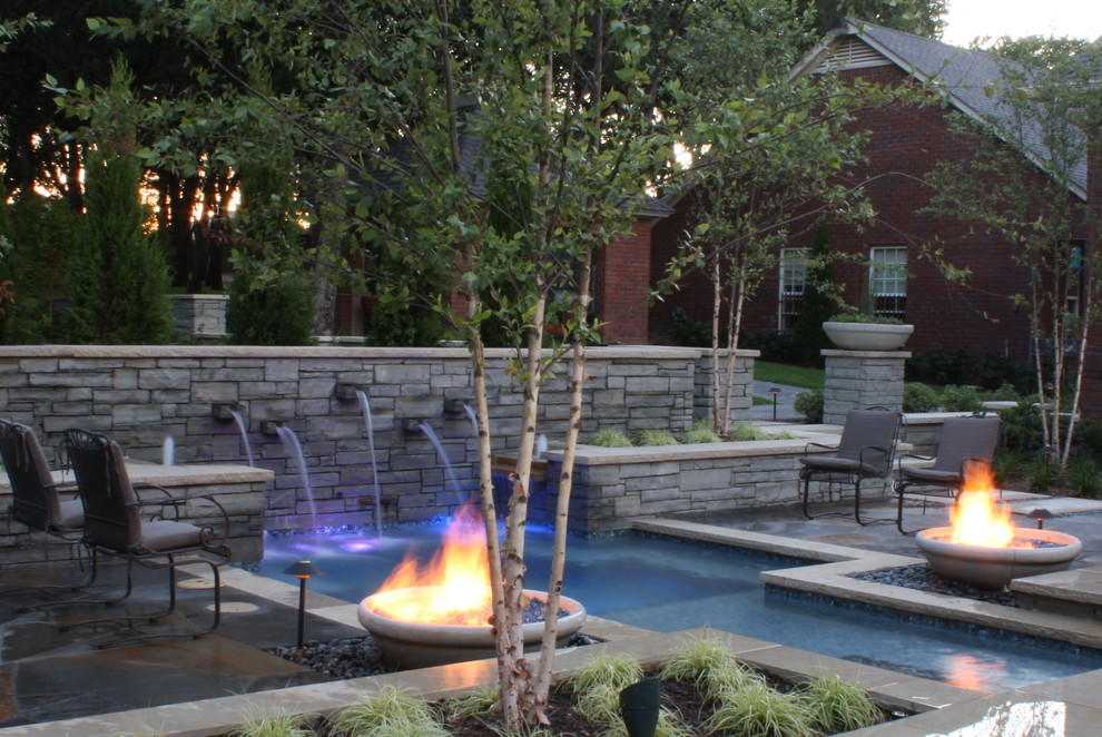 Courtyard SPool - Modern - Pool - Dallas - by Marlin Landscape Systems ...