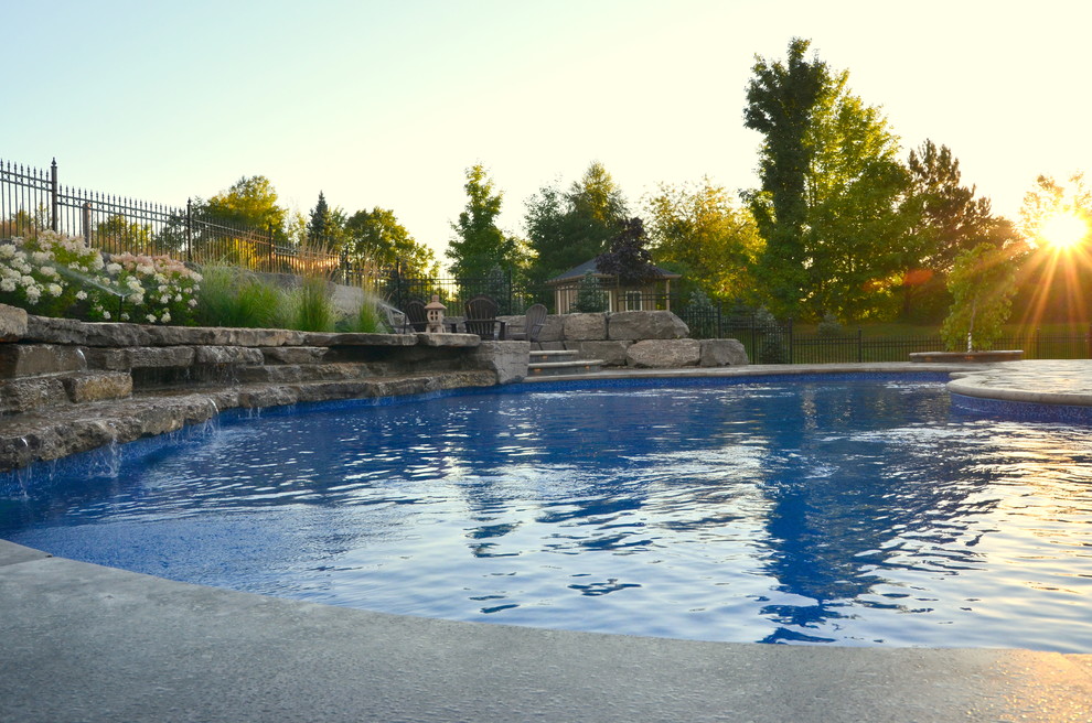 Curvaceous Pool and multi level patio - Beach Style - Pool - Toronto ...