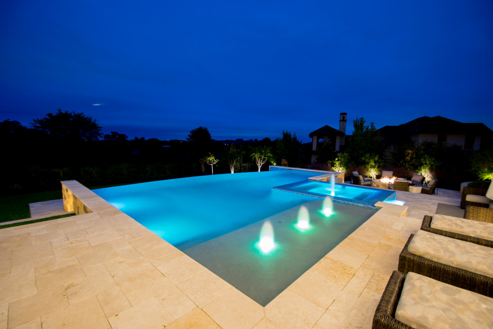Curve Meets Geometric Award Winning Infinity Pool - Transitional - Pool ...