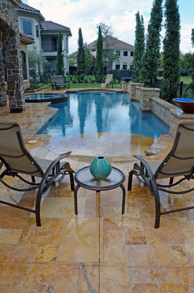 Custom Beach Entry Pool - Beach Style - Pool - Houston - by Vollmer ...