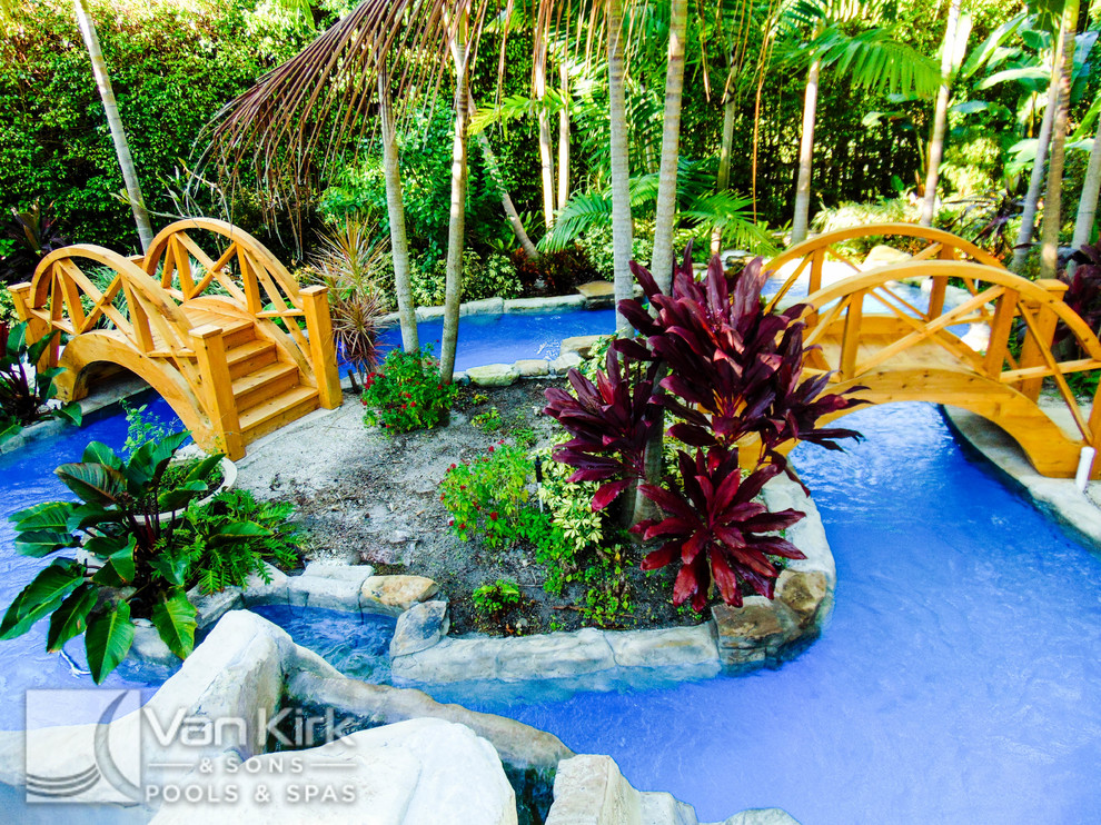 Custom Bridges with Lazy River for Extreme Resort Lagoon Deerfield ...