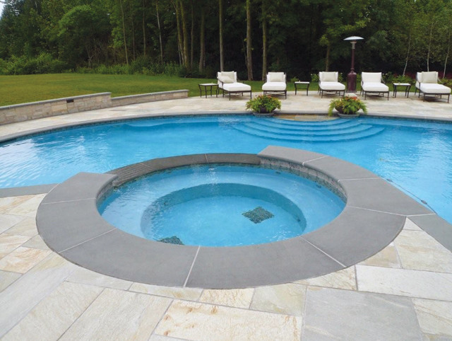Custom Cut Bluestone - Traditional - Pool - San Francisco - by SBI ...