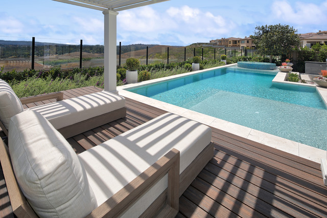 Custom Elevated Spa & Modern Pool - Modern - Pool - Orange County - by ...