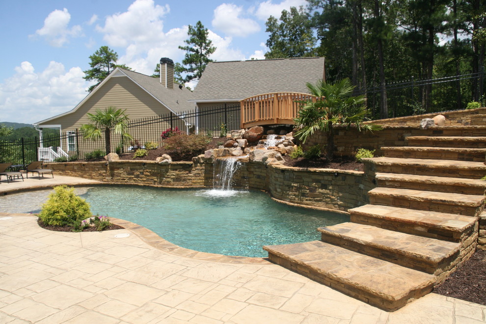 Custom Freeform Gunite - Traditional - Pool - Atlanta - by LUSK POOLS ...