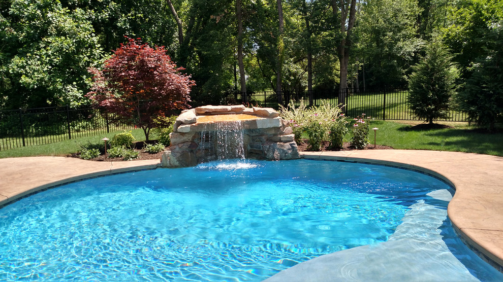 Custom Grotto Waterfall Pool - Traditional - Pool - Philadelphia - by ...