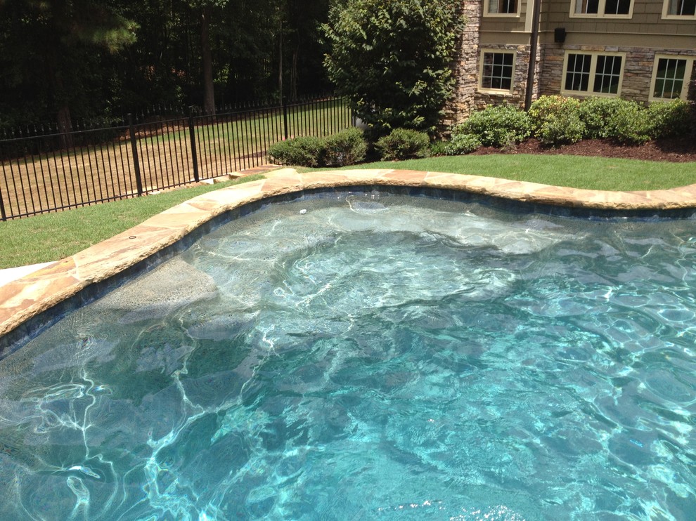 Custom Hilltop Concrete Pool in Newnan, Ga - Modern - Swimming Pool ...