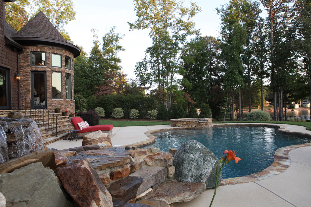 Custom Home on Lake Norman - Traditional - Pool - Charlotte - by WAC ...