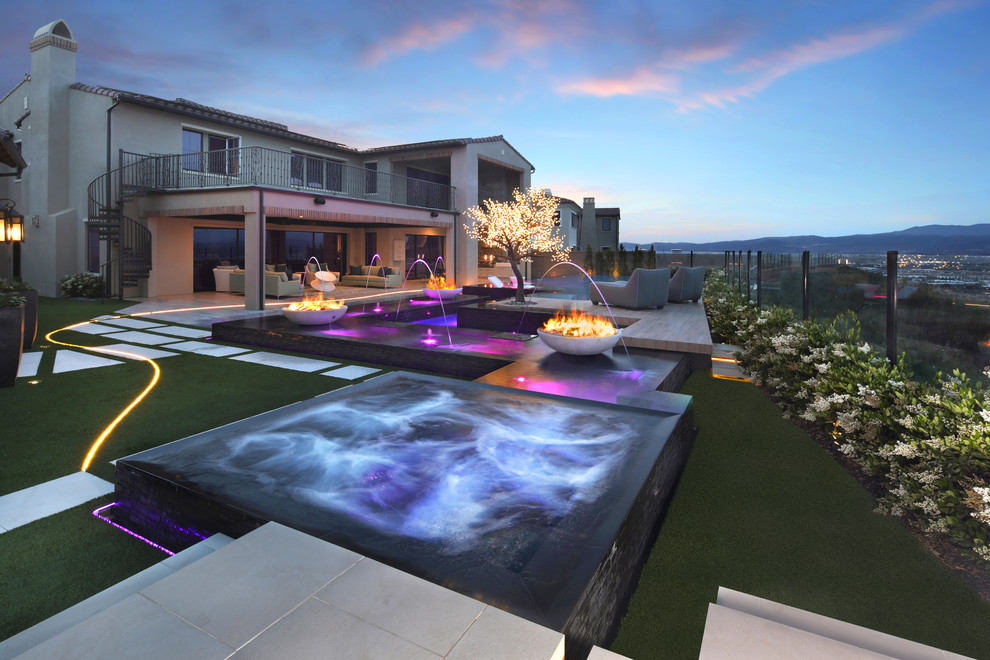 Custom Infinity Pool & Spa - Modern - Pool - Orange County - by ...