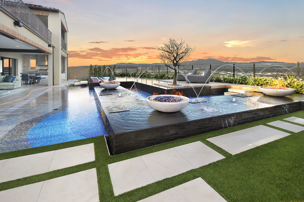 Custom Infinity Pool & Spa - Modern - Pool - Orange County - by ...