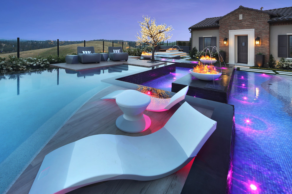 Custom Infinity Pool & Spa - Modern - Pool - Orange County - by ...