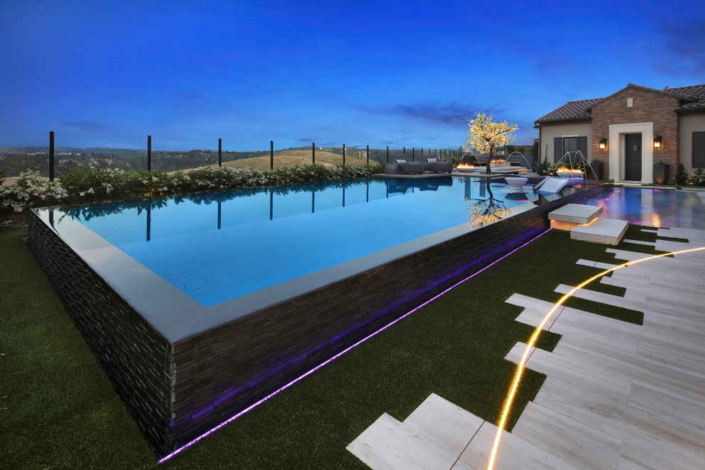 Custom Infinity Pool & Spa - Modern - Pool - Orange County - by ...