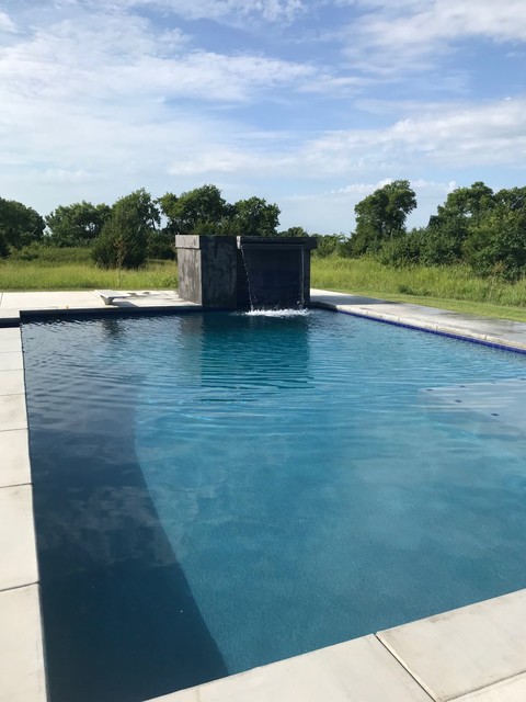 Custom Modern Pool with Grotto/Waterfall - Modern - Swimming Pool & Hot ...