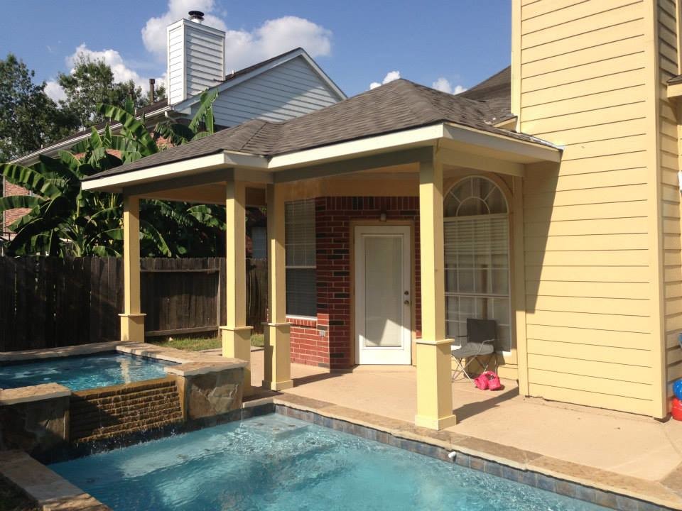 Custom Pool & Covered Patio - Contemporary - Pool - Houston - by Allure ...