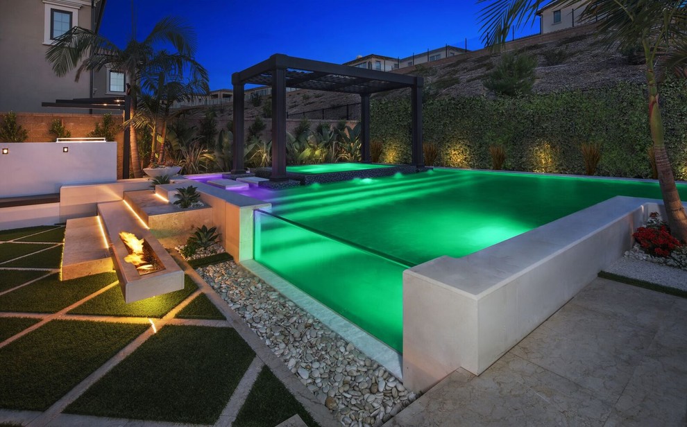 Custom Pool & Spa - Modern - Pool - Orange County - by Foxterra Design ...