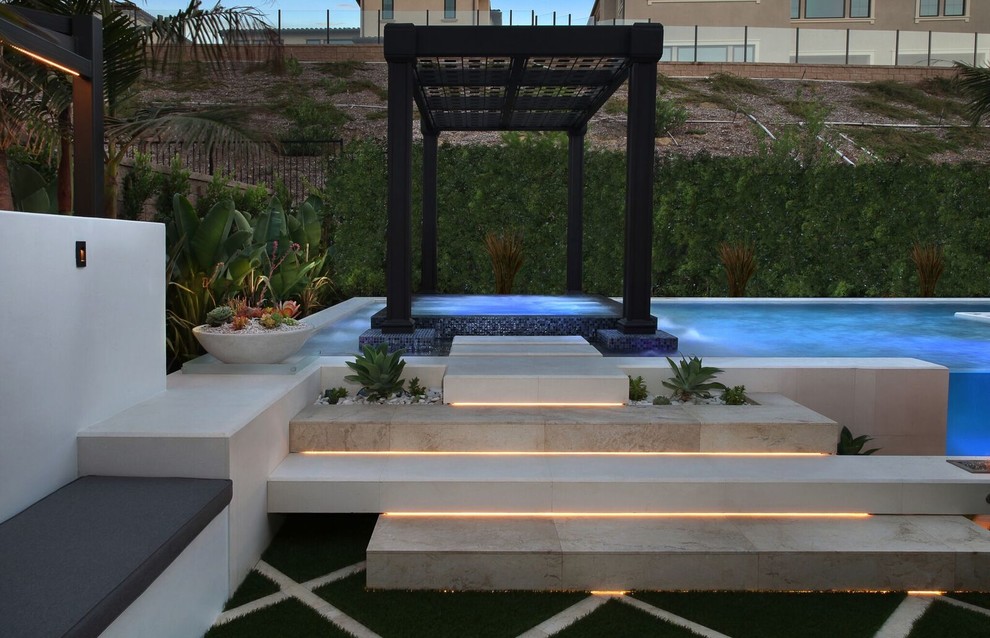 Custom Pool & Spa - Modern - Pool - Orange County - by Foxterra Design ...