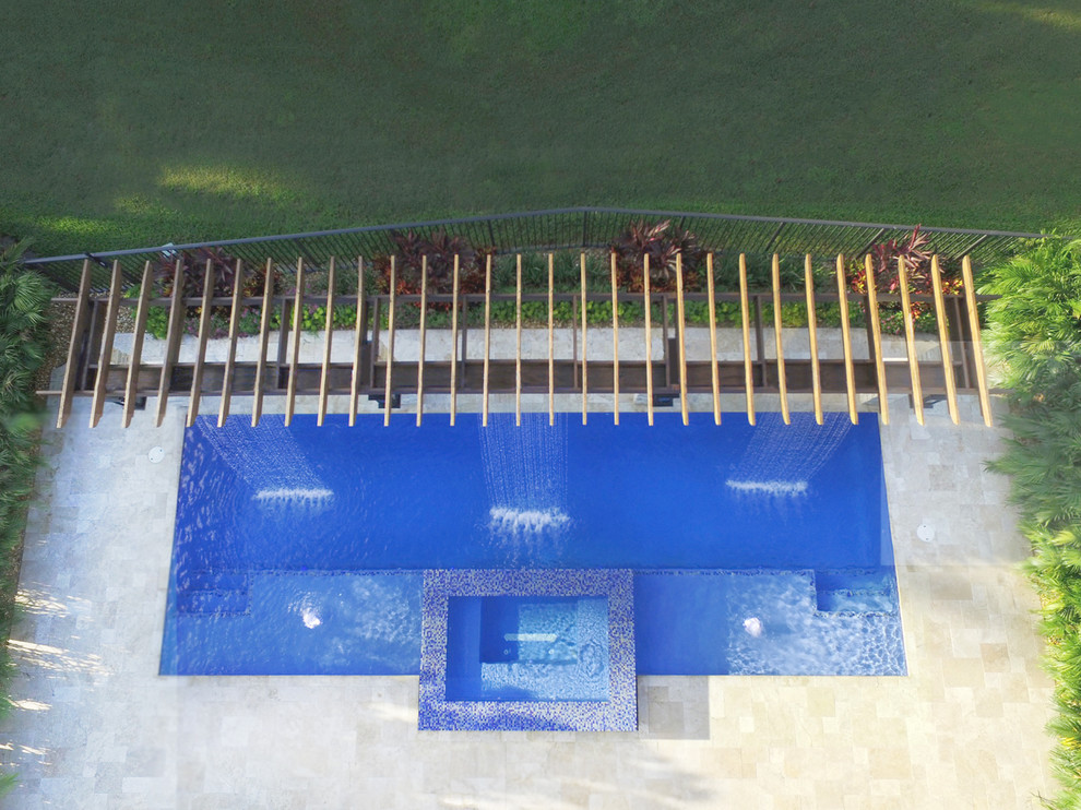 Custom Pool & Spa with Pergola in Boca Raton, Florida - Modern - Pool ...