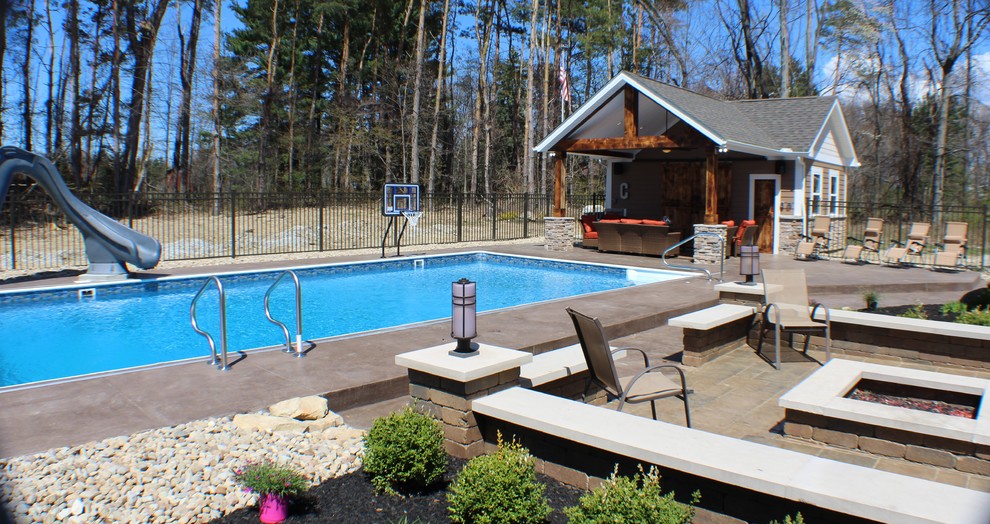Custom Pool-house and Pool - Craftsman - Pool - Cleveland - by ...