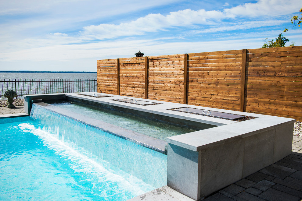 Custom pool in Beaconsfield - Contemporary - Pool - Montreal - by ...