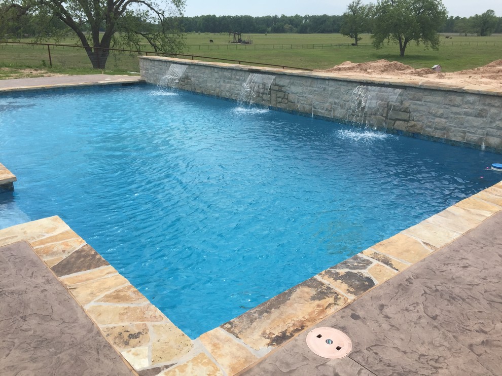 Custom Pool on a Ranch - Rustic - Pool - Oklahoma City - by ASL Pools ...