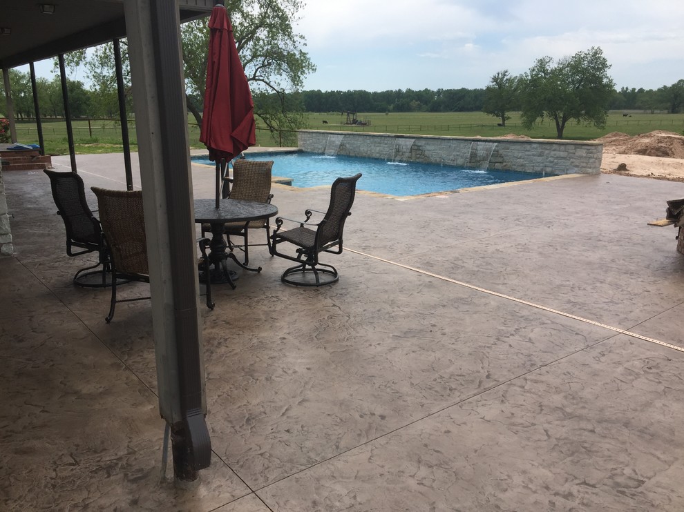 Custom Pool on a Ranch - Rustic - Pool - Oklahoma City - by ASL Pools ...