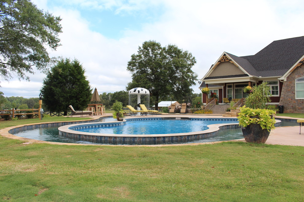 Custom Pool on a Working Farm - Farmhouse - Pool - Atlanta - by Brown's ...