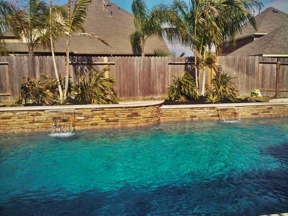 Custom Pool Waterfalls - Modern - Pool - Houston - by Signature Pools ...