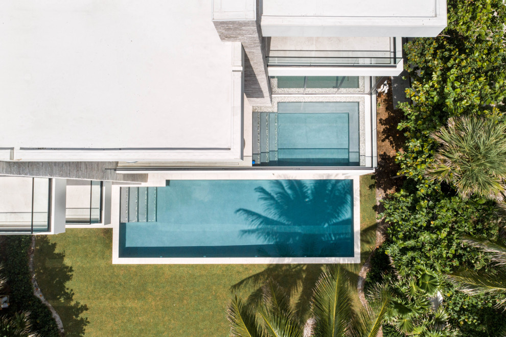 Custom Pool With Elevated Spa - Modern - Pool - Miami - by Van Kirk ...