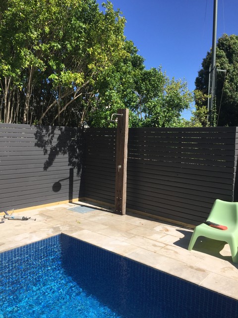 Custom Railway Sleeper Shower - Pool - Other - by Worth Carpentry ...