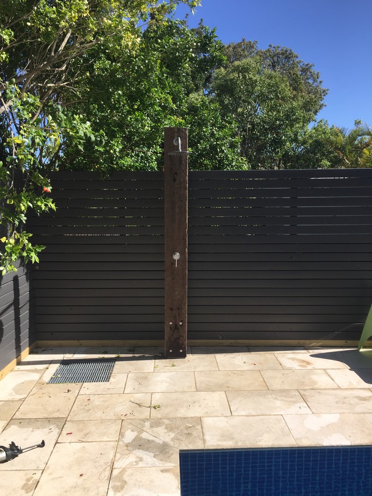 Custom Railway Sleeper Shower - Pool - Other - by Worth Carpentry | Houzz