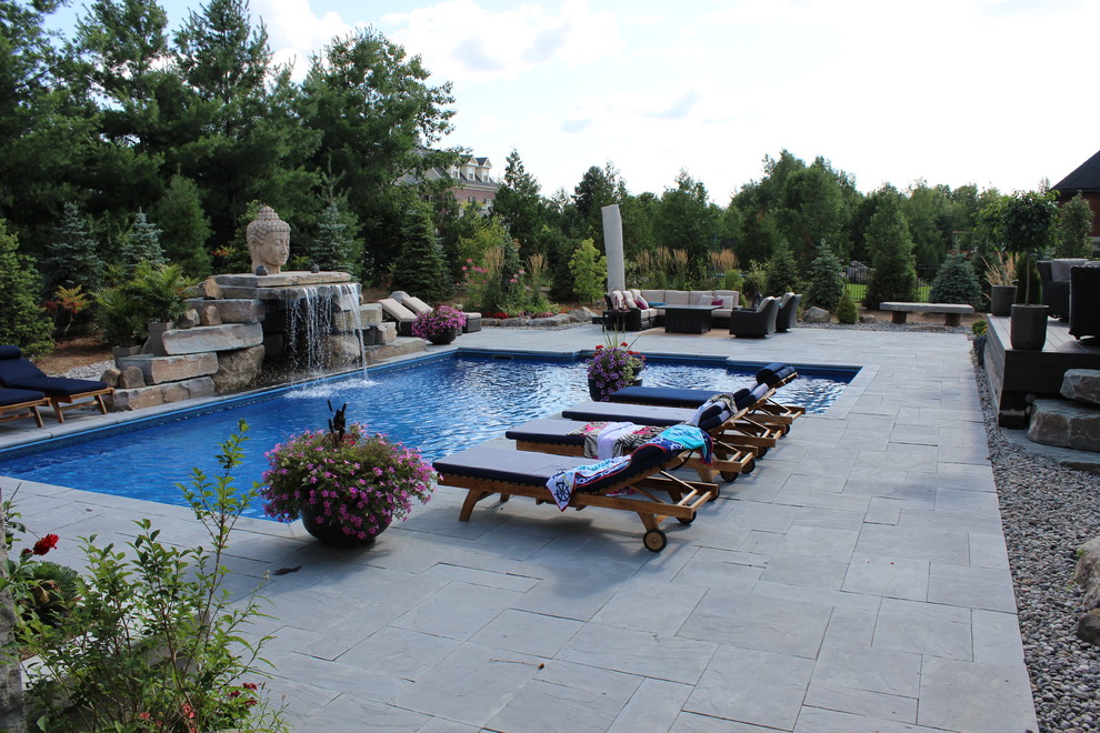 Custom Swimming Pool - Modern - Pool - Ottawa - by Mallette Landscaping ...