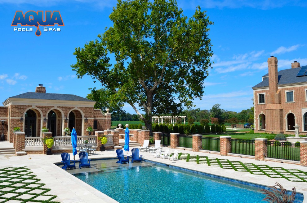 Custom Swimming Pools - Traditional - Pool - DC Metro - by Aqua Pools ...