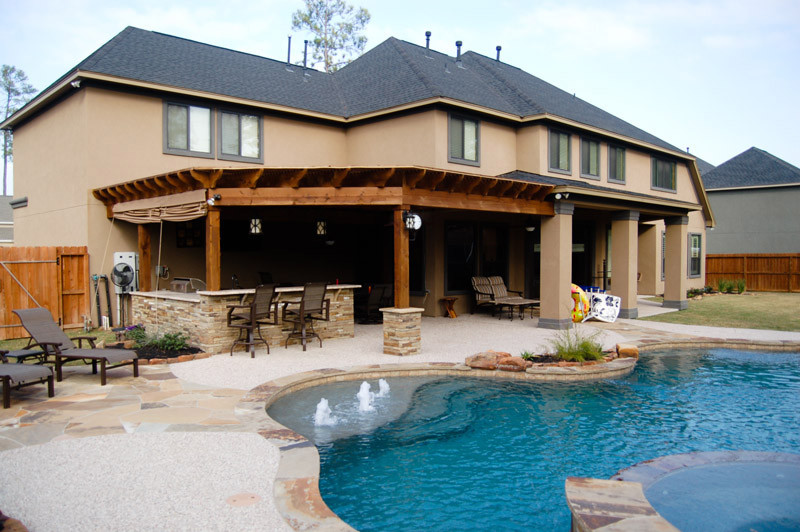 Cypress Custom Pools --- Custom Arbor & Pool - Traditional - Pool ...