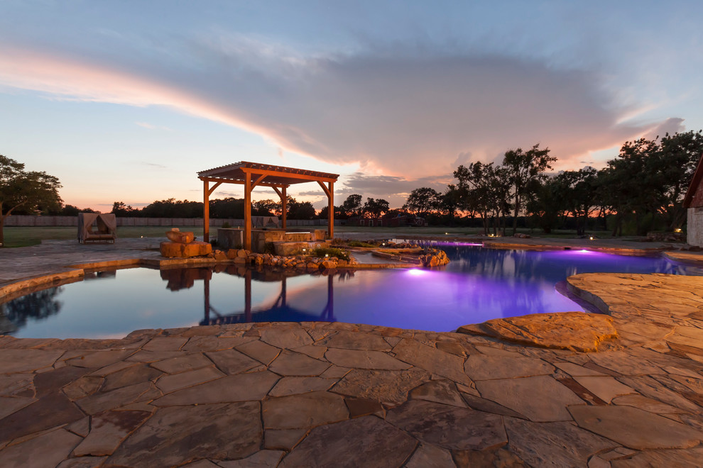 Dallas ranch Outdoor remodel - Contemporary - Pool - Dallas - by NOMI ...