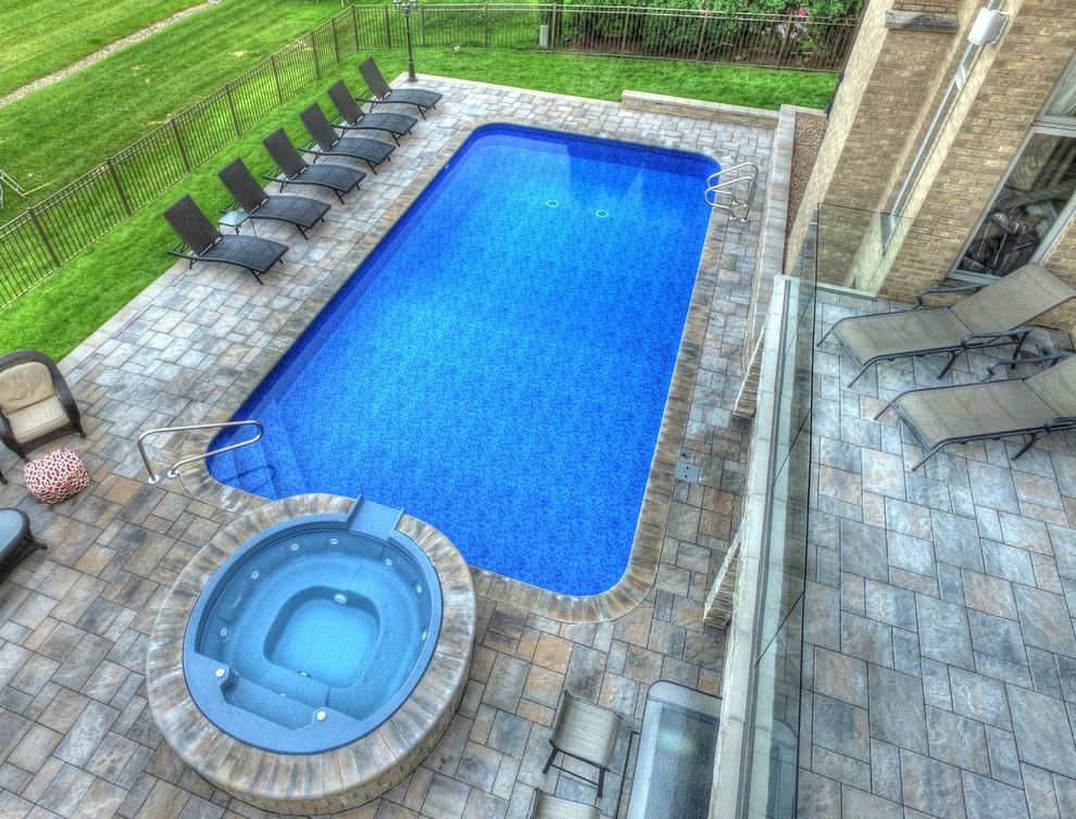 Darien New Pool and Spa & Backyard Remodeling - Pool - Chicago - by All ...