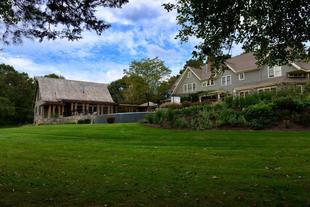 Dedham Divots Pool House - Farmhouse - Pool - Boston - by Meyer & Meyer ...