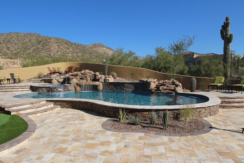 Desert Outdoor Living (Northeast Mesa, AZ) - Rustic - Pool - Phoenix ...