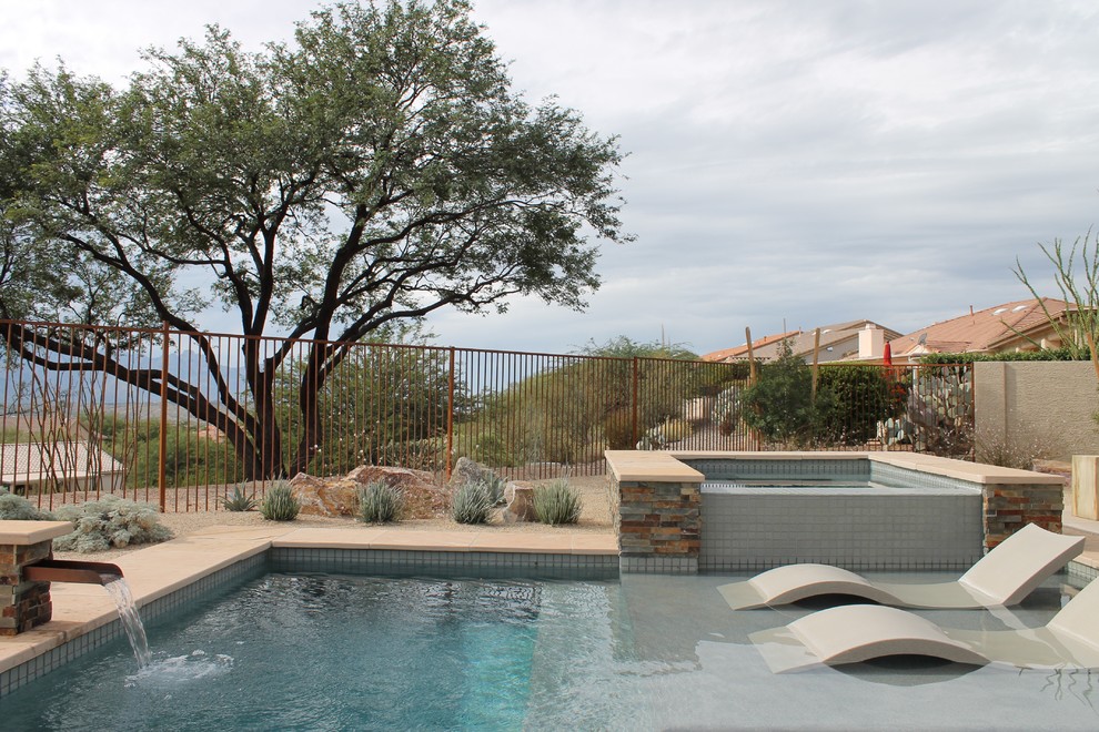 Desert Spa - Modern - Swimming Pool & Hot Tub - Phoenix - by Prideaux ...