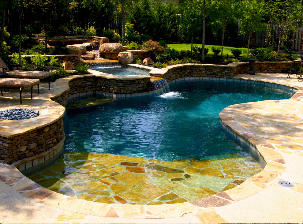 Devonshire Natural Pool & Spa Design - Traditional - Swimming Pool ...
