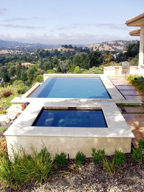 Diablo vanishing edge pool - Mediterranean - Pools & Hot Tubs - San ...