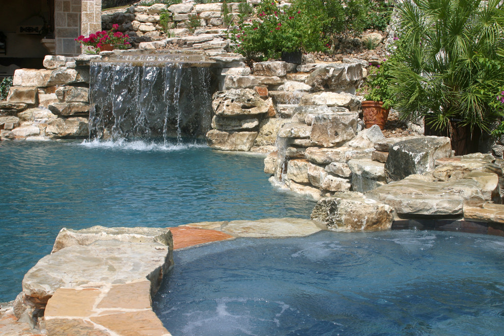 Double Beach Entry Pool - Beach Style - Pool - Austin - by Keith Zars ...