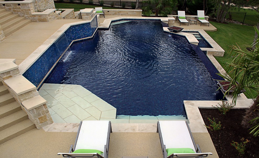 Double Vanishing Edge Pool - Modern - Pool - Austin - by Ocean Quest ...