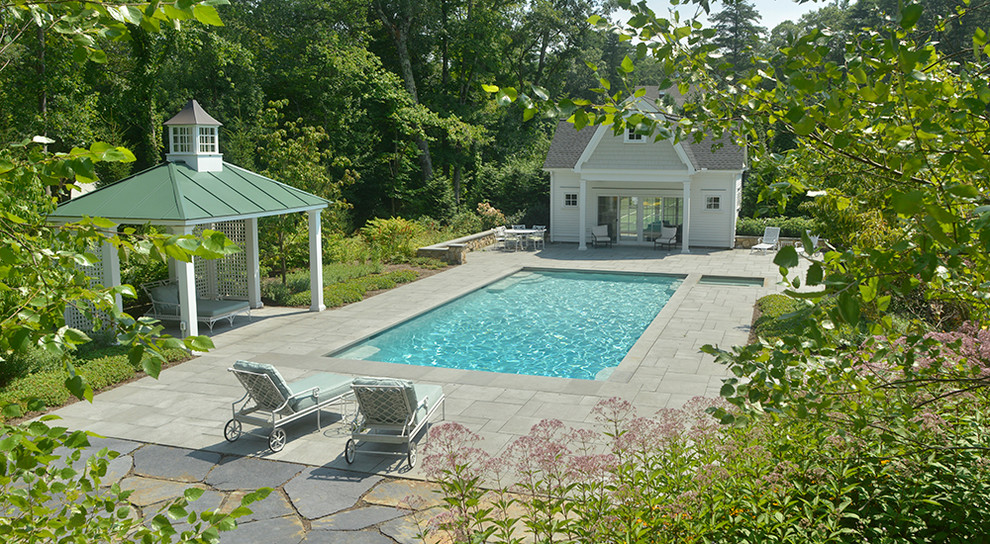 Dover, MA Custom Pool, Spa & Patio - Pool - Boston - by Pools by ...