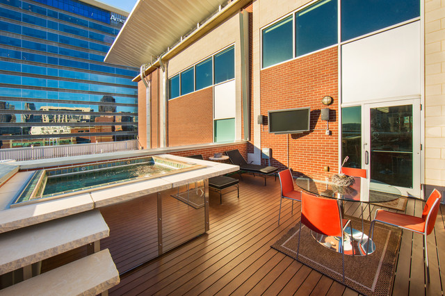 Downtown Dallas High-Rise Rooftop Patio - Contemporary - Swimming Pool ...