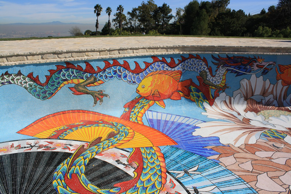 Dragon Pool - Asian - Pool - Los Angeles - by Vita Nova Mosaic, Inc ...