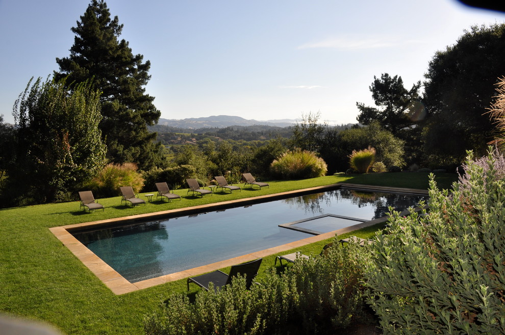 Dry Creek Valley Home - A Pool With A View - Mediterranean - Swimming ...