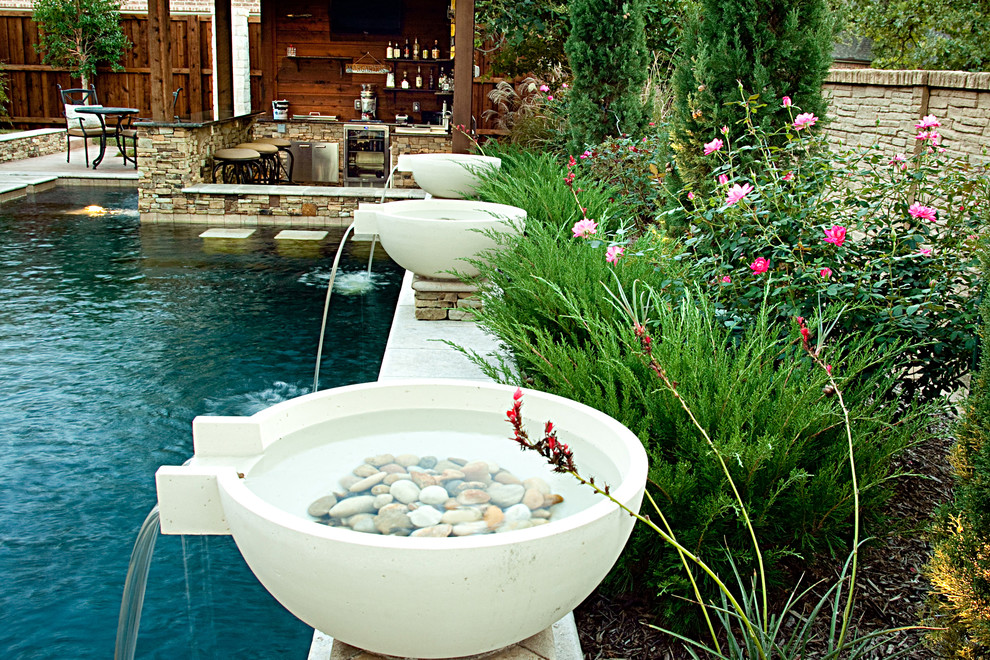 Dry Stack - Custom Swimming Pool - North Richland Hills, TX - Rustic ...