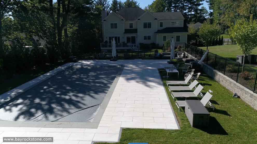 Dust Porcelain 2 cm Paver Project - Pool - New York - by Bayrock ...