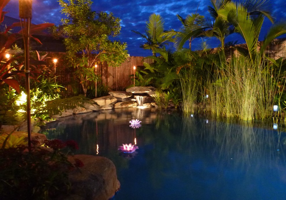 EcoSplash Natural Pool - Tropical - Pool - Brisbane - by Placid Pools ...