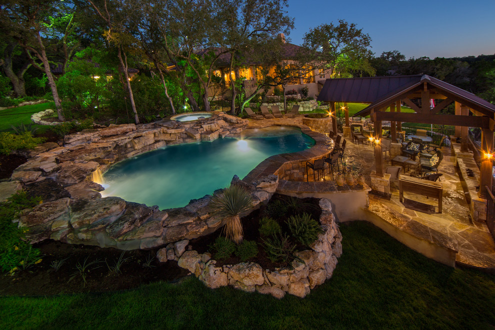 El Rio Del Bosque - Rustic - Pool - Austin - by Artesian Custom Pools ...